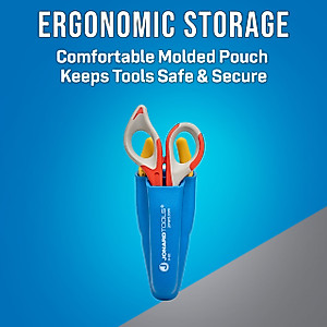 Jonard Tools TK-350 Fiber Optic Stripper & Kevlar Shears Kit – Featuring Molded Pouch to Securely Hold 3 Hole Fiber Stripper and Kevlar Cutting Shears – Ideal for Fiber Technicians