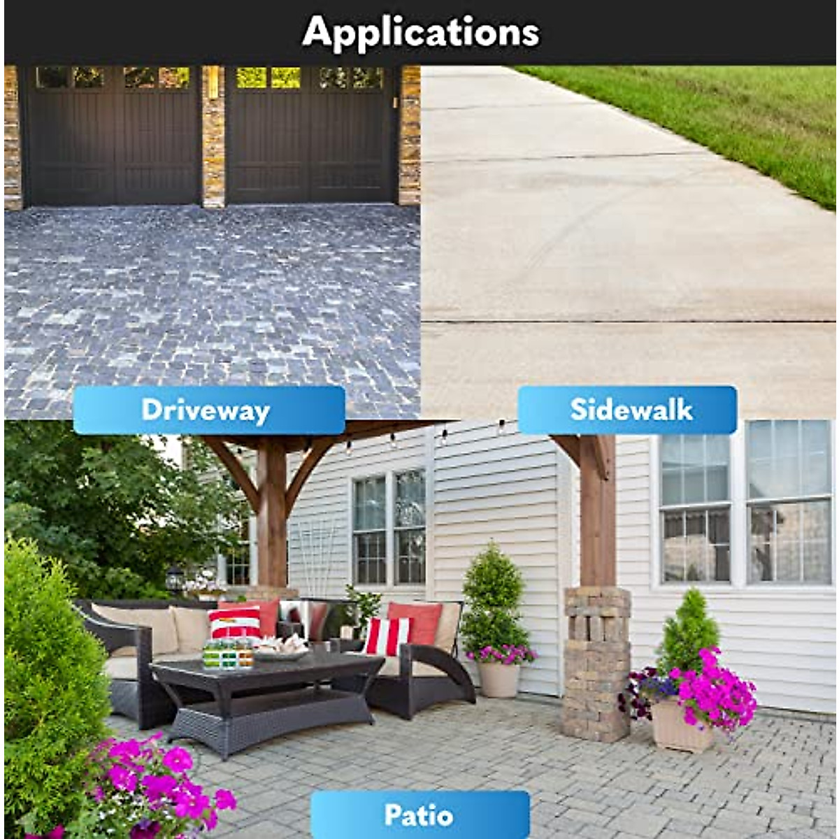 EDOU Direct Pressure Washer Surface Cleaner 14" with Wheels | Stainless Steel | Heavy Duty | 4,000 PSI Max Working Pressure | Includes: 2 Pressure Washer Extension Wand Attachments