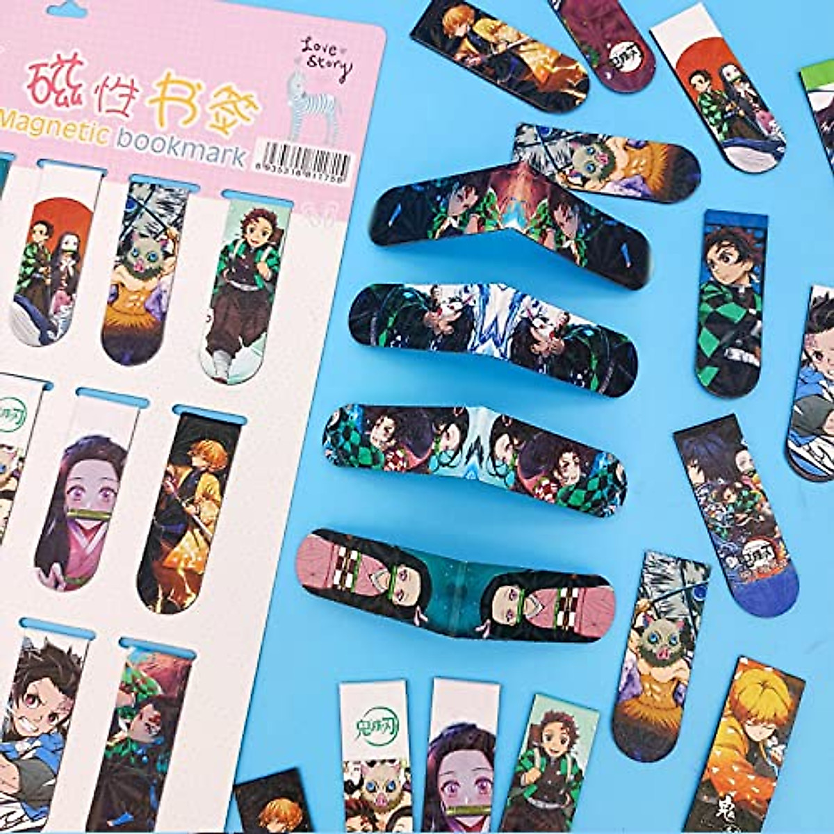 Anime Bookmark Cute Bookmark Anime School Supplies Anime Merch Anime Stuff (GUI bookmark-18pcs)