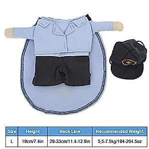 Funny Costumes Pet Suit, Cute and Adorable Pet Mail Carrier Costume Hoodie Coat for Birthdays Role Playing for Christmas Halloween(L)