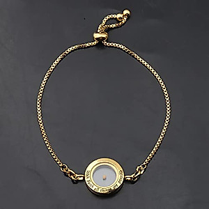 ENSIANTH Faith Jewelry with Faith All Things are Possible Mustard Seed Pendant Mustard Seed Necklace for Women Girls (Mustard Seed Bracelet Gold)