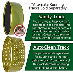 Sandy Track - for Green Silent Runner 12" Wide - Textured Nail Trimming Track for Pet Exercise Wheel (Green 12" Wide)