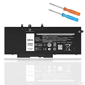 68WH GJKNX Battery Replacement for Dell Latitude 5480 5580 5280 5288 5488 5590 5591 5490 5491 5495 E5480 E5580 E5490 E5590 Precision 15 3520 3530 Series GD1JP DY9NT 5YHR4 451-BBZG 7.6V 4-Cell