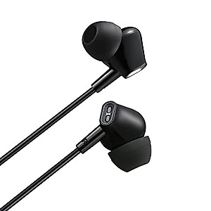 Aylaa Wired Earbuds Headphones with Microphone Noise Isolating Stereo Bass in-Ear Earphones – for Smartphones, Tablets, Schools, Ipads, Multiuse - 3.5mm Plug in Audio Jack - Black