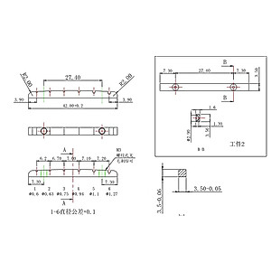 Guyker 42mm Adjustable Guitar Nut - Bell Titanium Alloy Nut (42 x 3.5mm) Split Regulation Replacement Parts Compatible with Stratocaster Strat ST Style Guitar
