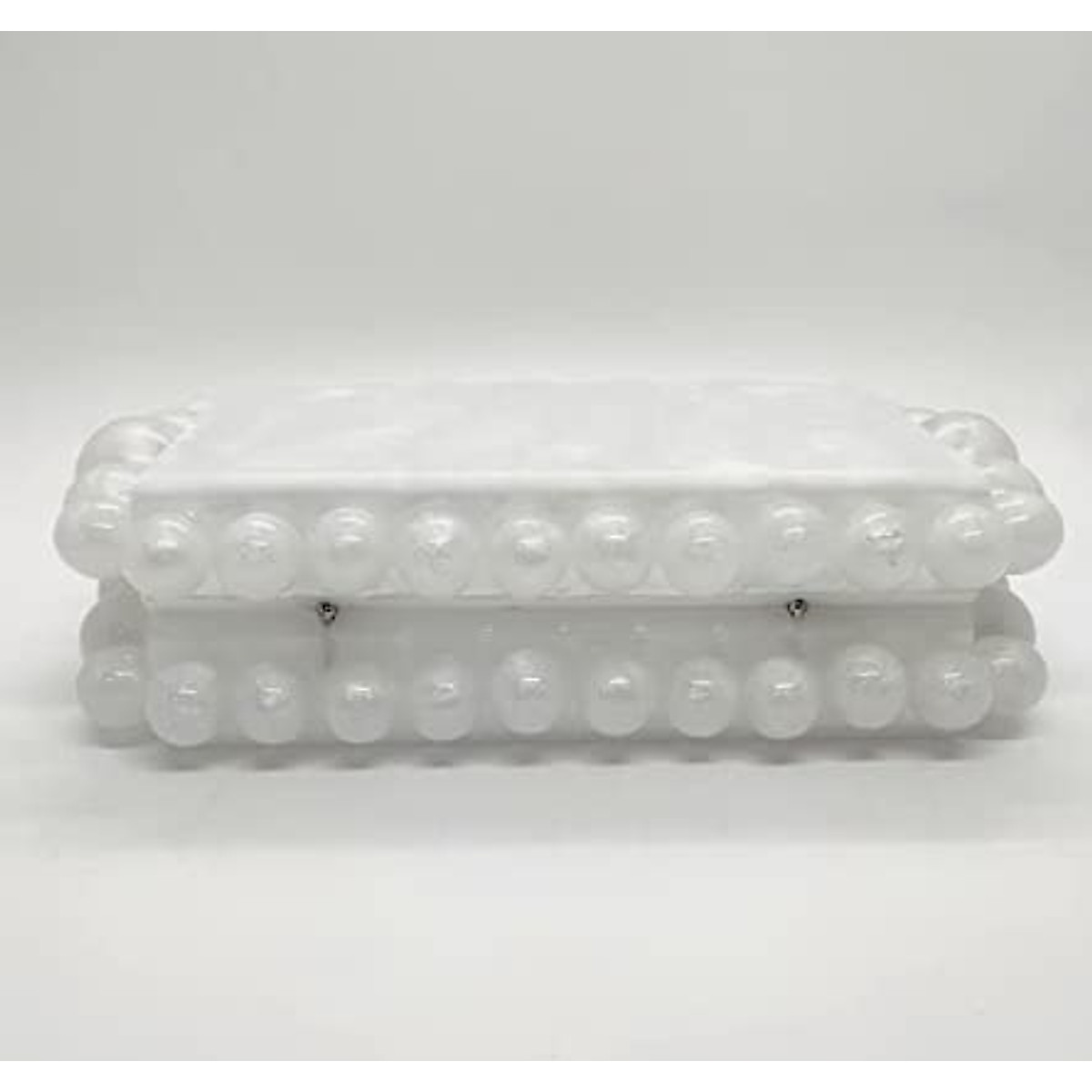 KWRNIAE White Acrylic Evening Clutch Bag for Women Glitter Marble Purse Handbag for Wedding Cocktail Party Prom, White01