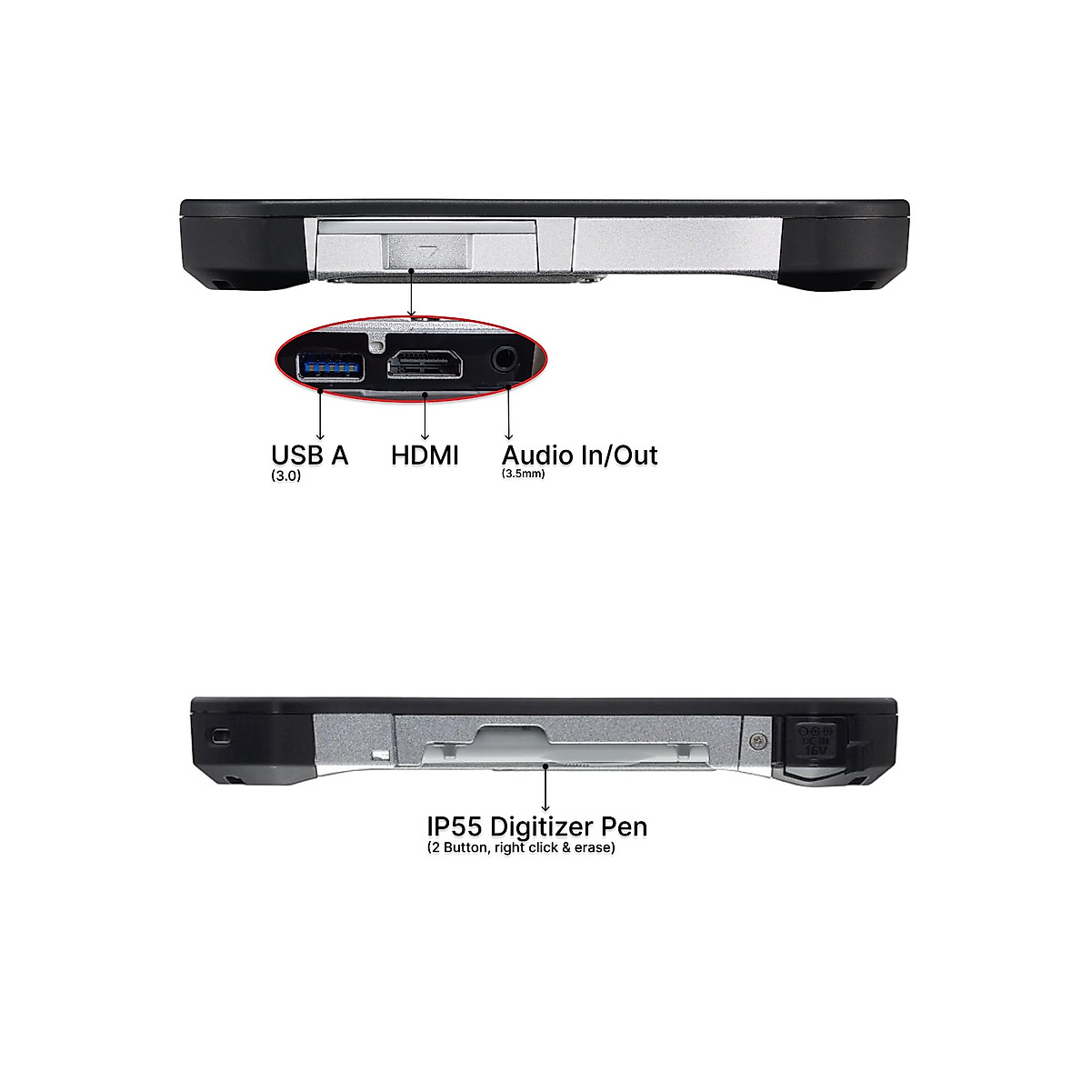 Toughbook Panasonic Toughpad FZ-G1 Intel Core i5-5300U 2.30GHz, 10.1 inches WUXGA Gloved Multi Touch + Digitizer LCD, Win 10 Pro, 256GB SSD, 8GB, Long Life Battery, LAN Port (Renewed)