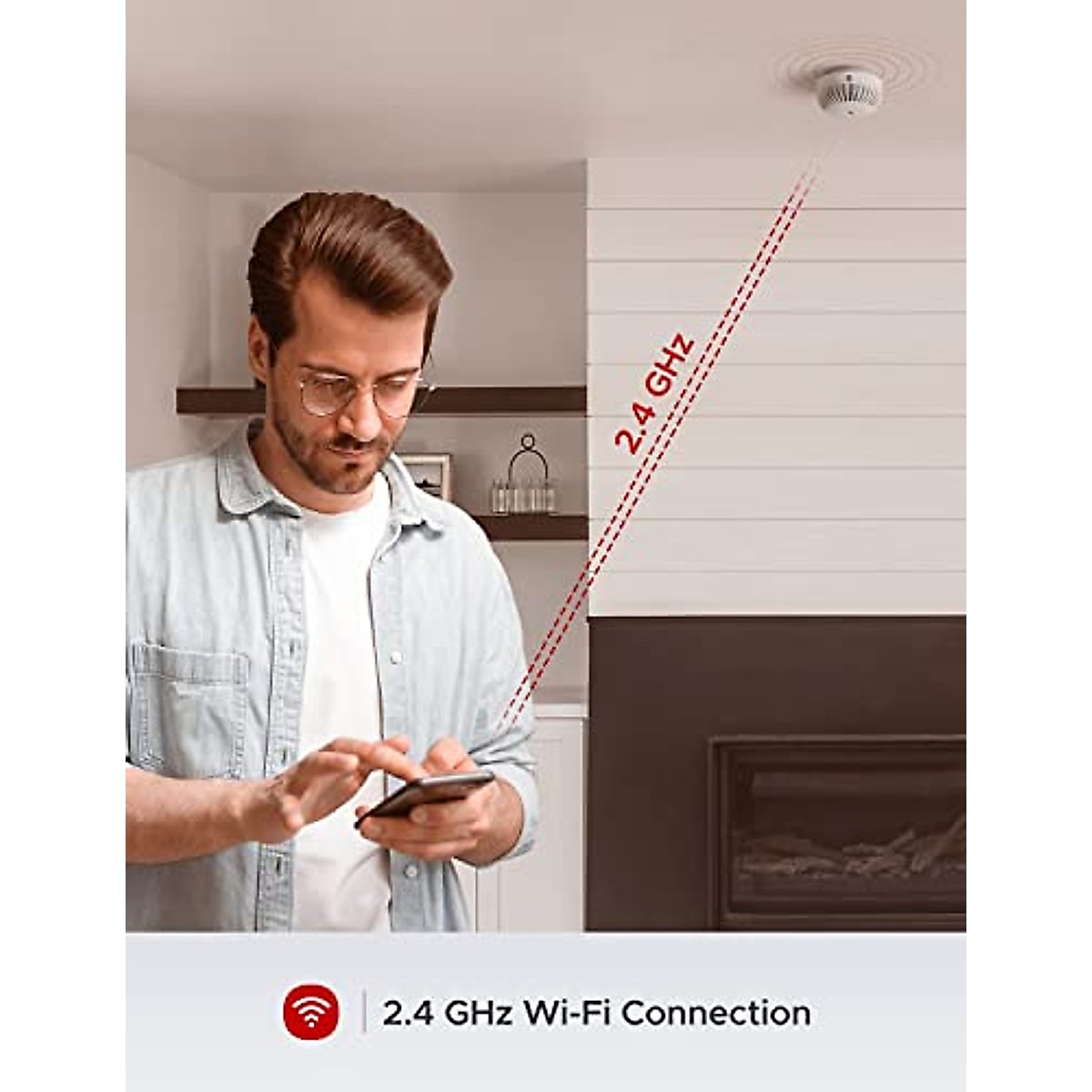 X-Sense Smart Smoke Detector Fire Alarm with Advanced Photoelectric Sensor, Replaceable Battery, Wi-Fi Smoke Detector (Battery Included), App Notifications, XS03-WX