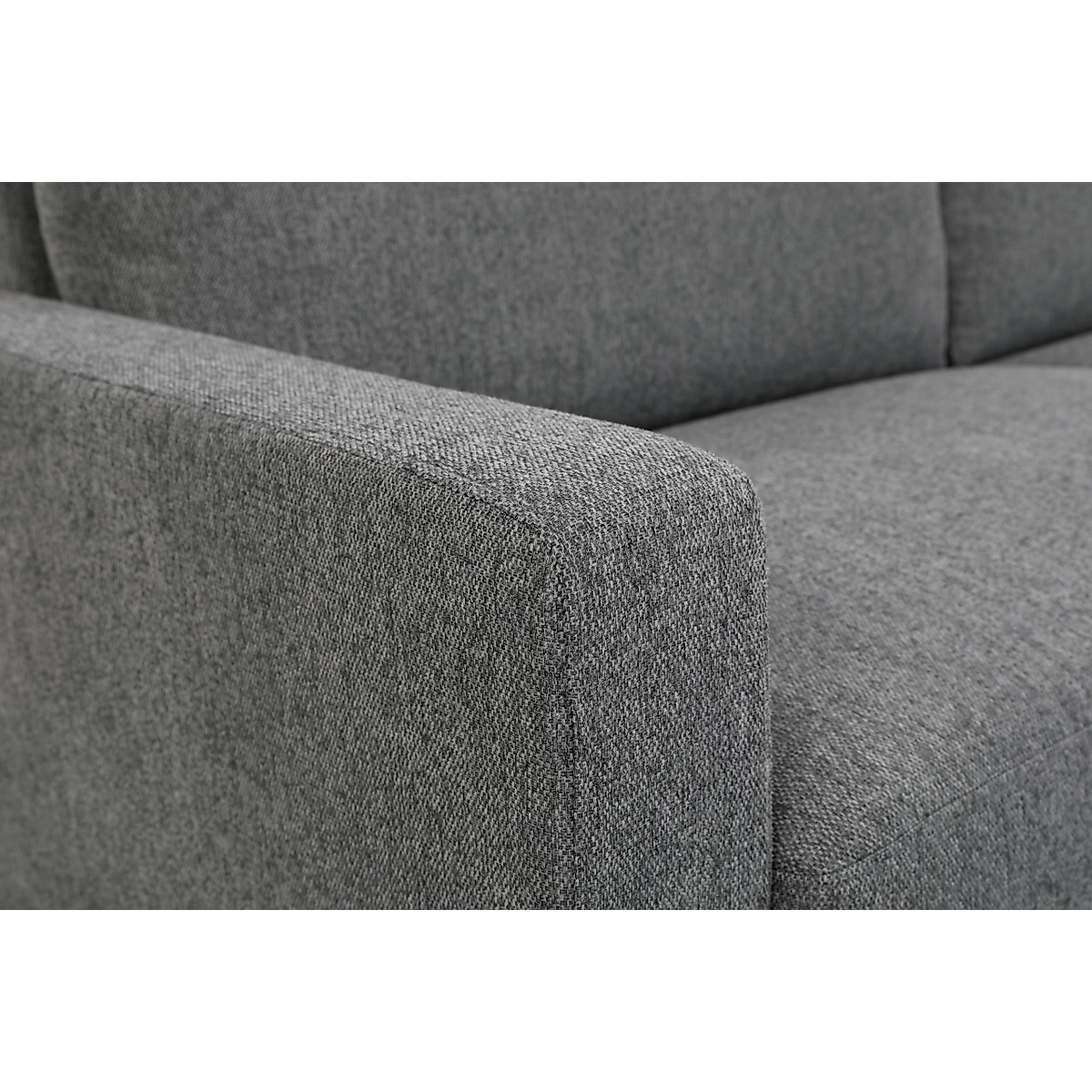 US Pride Furniture Mid Century Modern Couch with Reversible Back Pillows, 3 Seater Sofa for Small Spaces, Living Rooms, Apartments, and Condos, 77" Wide, Grey