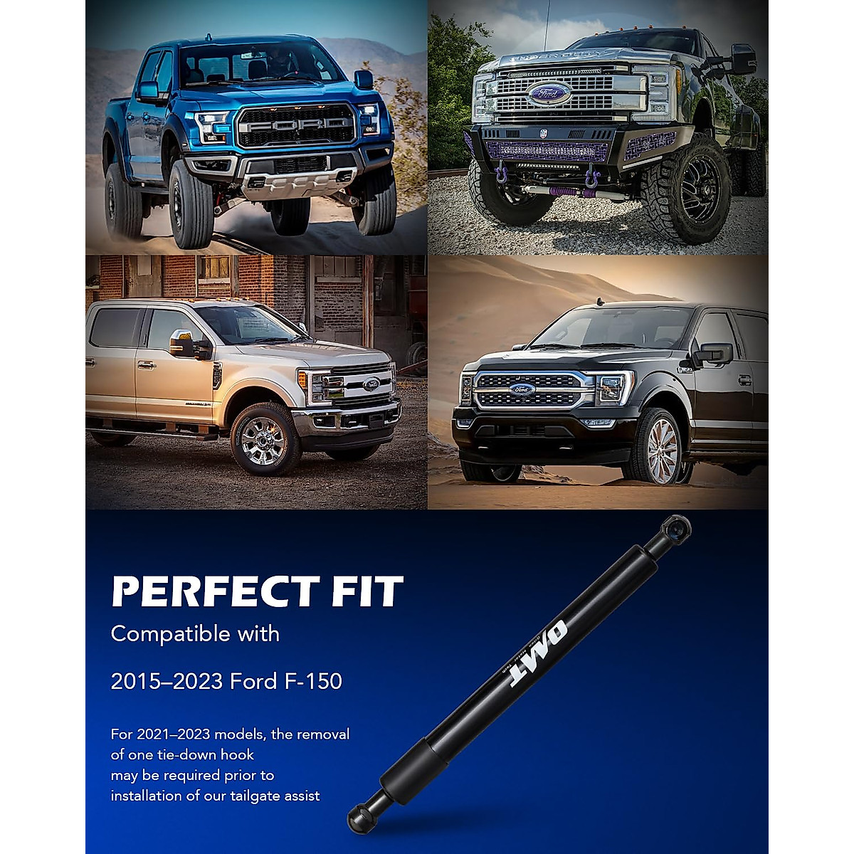 Orion Motor Tech Compatible with 15-23 F150 Tailgate Assist Accessories, Truck Tail Gate Lift Assist Tailgate Shock Compatible with Ford F150 2015 2016 2017 2018 2019 2020 2021 2022 2023