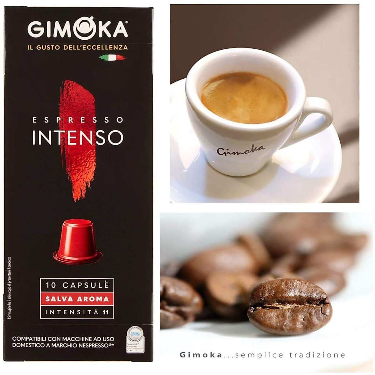 Gimoka 100 pack Coffee Capsule Compatible with the Nespresso OriginaLine Machine Variety pack
