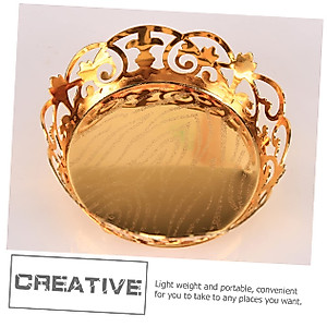 SHOWERORO Candy Dish Entryway Key Bowl Appetizer Tray Candy Nut Serving Container Dessert Serving Tray Cake Serving Plate Fruit Stand Vanity Tray Decorative Fruits Tray Iron Buffet Desk