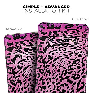 DesignSkinz Hot Pink Cheetah Animal Print Protective Vinyl Decal Wrap Skin Cover Compatible with The Samsung Galaxy S20 (Screen Trim & Back Glass Skin)