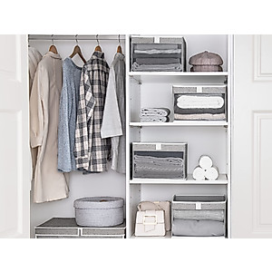 StorageWorks 3-Pack Closet Storage Bins with 2-Pack Rectangle Closet Baskets