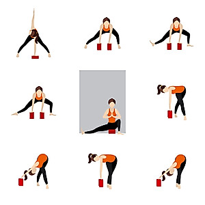 uxcell Yoga Block 9"x6"x3" Light Weight High-Density EVA Foam Brick for Beginners, Yogis, Pilates, Meditation, Purple