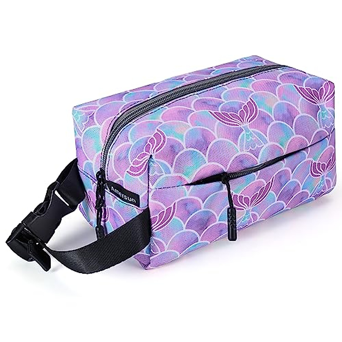 Amersun Freezable Small Cooler Bag(Built-in Ice Packs, TSA Approved), Insulated Lunch Bag for Child, Reusable Snack Bags for Kids, Portable Mini Cooler Bag with Adjustable Handle (Mermaid)