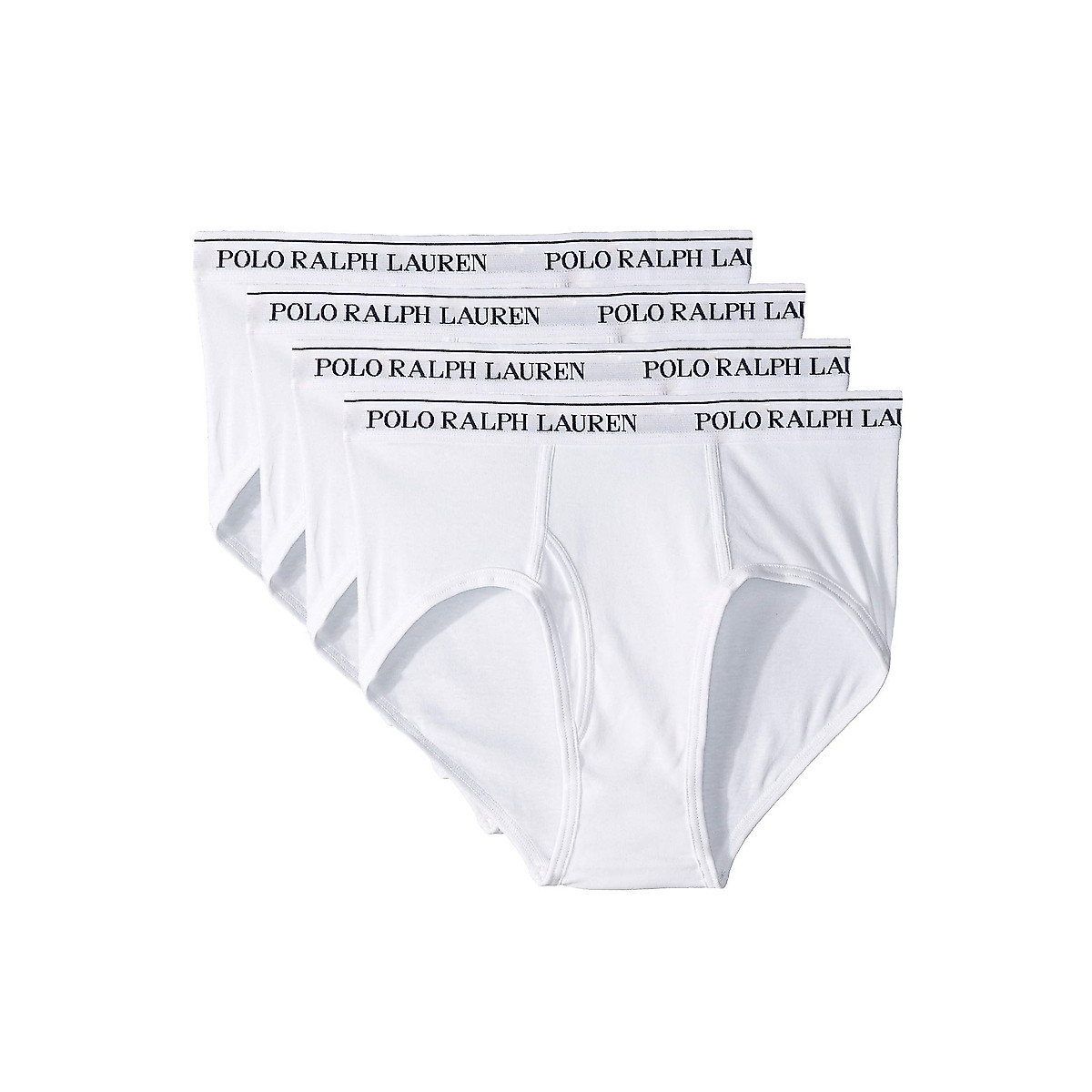 POLO RALPH LAUREN Classic Fit w/Wicking 4-Pack Briefs White LG