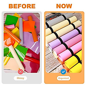 HTVRONT Vinyl Storage Organizer, Vinyl Roll Holder Holds Up to 48 Rolls, Grey Craft Vinyl Organizer Wall Mount/Hanging Over the Door, Vinyl Roll Storage for Home Craft Room