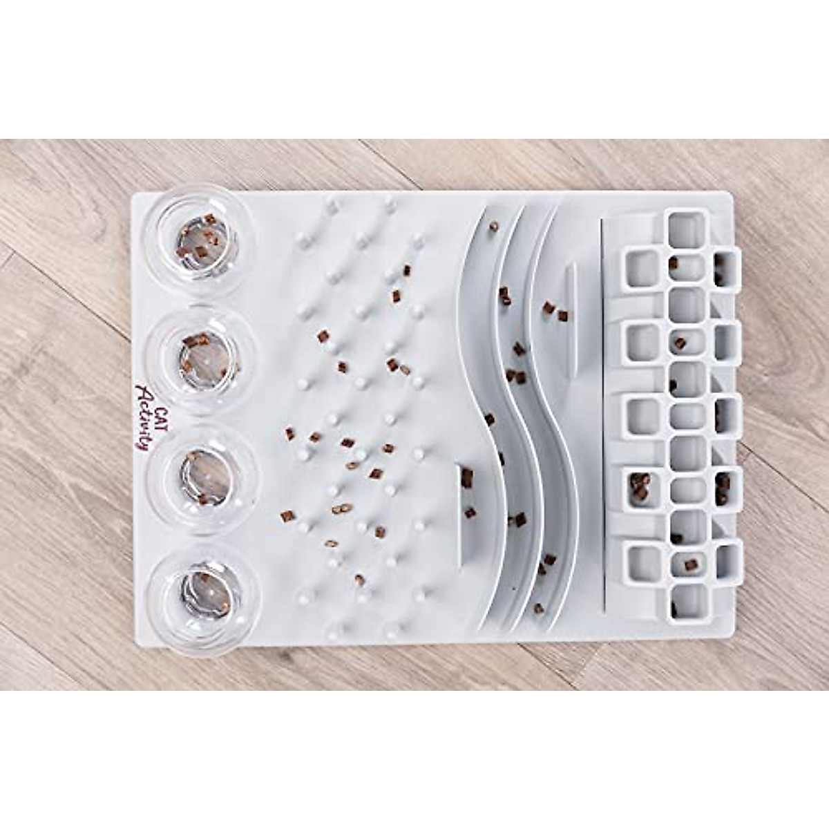 TRIXIE Cat Activity Fun Board, Strategy Game for Mental Stimulation, Interactive Play for Cats, Treat Dispenser, Cat Toy