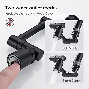 BAGNOLUX 1080° Swivel Faucet Extender for Bathroom Sink, 2 Modes Rotating Faucet Extension Spout, Universal Splash Tap Faucet Aerator Attachment Adapter for kitchen Sink, Robotic Arm Water Nozzle