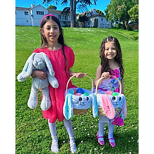 Personalized Bunny Face Easter Basket (Pink)