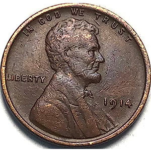 1914 P Lincoln Wheat Cent Penny Seller Very Fine