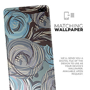 DesignSkinz Abstract Subtle Toned Floral Strokes Protective Vinyl Decal Wrap Skin Cover Compatible with The Samsung Galaxy S20 (Screen Trim & Back Glass Skin)