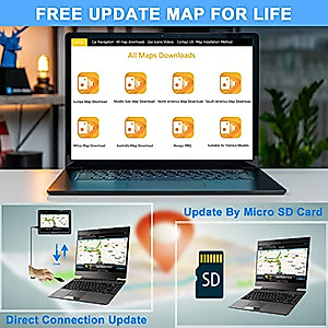 GPS Navigation for Car Truck 2023 Maps Vehicle GPS Navigation 7 Inch Touch Screen Voice Car GPS for Lorry Speeding Warning Free Lifetime Maps Update of United States Canada Mexico