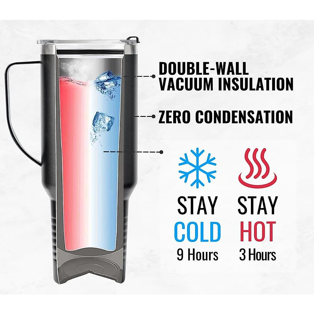 Onebttl Funny Birthday Gifts for Men, Him, 40 oz Tumbler with Handle, Black, Legends are Born in June