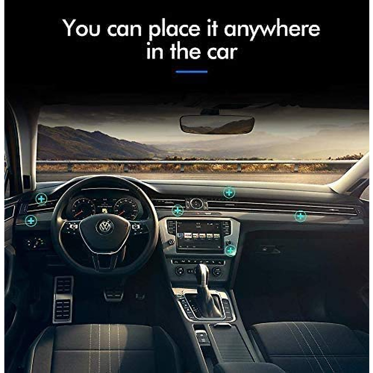 SALEX Flat Magnetic Phone Mounts 4 Pack. Black Cell Phone Holder for Car Dashboard, Wall, Truck. Universal Stick on iPad Wall Magnet Mount Kit for Tablets, Smartphones. Magnetic Phone Mount for iPhone