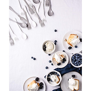 KNORK Eco 24 Piece (Fork, Knife, Spoon) Plant Based CutleryBamboo Reusable Flatware Set, Gray