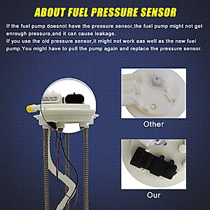 Electric Fuel Pump Assembly for Chevrolet Chevy S10 GMC Sonoma Isuzu Hombre Fits 1997 1998 1999 2000 L4 2.2L Replaces # E3943M