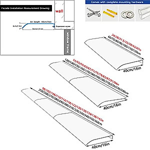 Arched Front Door Canopy Window Door Awning Canopy Outdoor Polycarbonate Cover Front Door Outdoor Patio Awning Canopy Uv Rain Snow Protection,Porch Gazebo Garden Shelter (16"x79")
