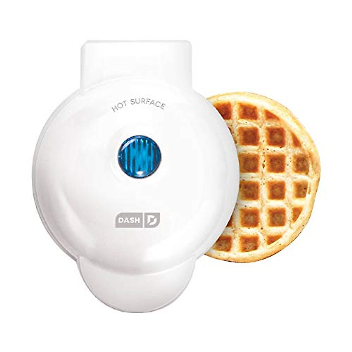 Dash DRCM200GBWH04 Mini Rice Cooker Steamer with Removable Nonstick Pot, White & DMW001WH Machine for Individual, Paninis, Hash Browns, & other Mini waffle maker, 4 inch, White