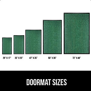 Gorilla Grip Traffic Guard Door Mat, 2 Pack, Heavy Duty Waterproof Doormat, Commercial Office Space Welcome Mats, Stain and Fade Resistant, Low Profile, Strong Rubber Backing, 29x17, Green
