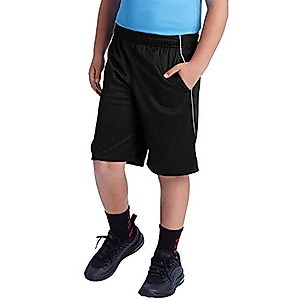 C9 Champion Boys' Color Block Short-9" Inseam, Ebony, M
