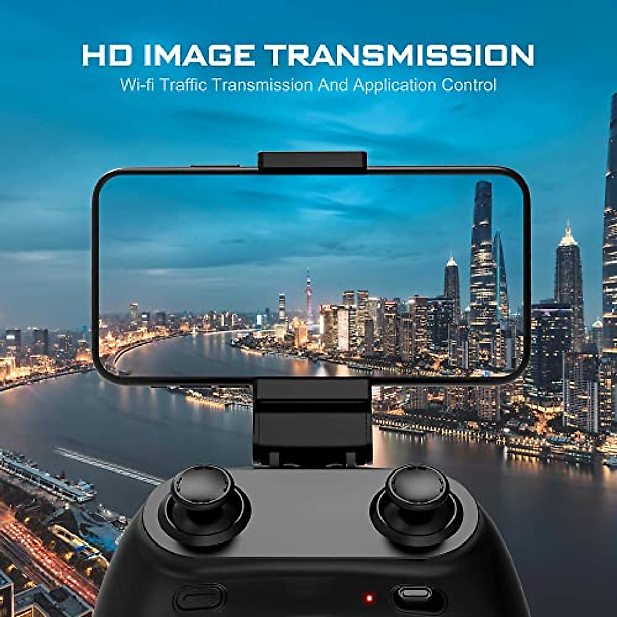 HJLXMF HD Camera Drone 4K 2.4GHz RC Helicopter V22 Osprey Remote Control Toys 1080P HD Band WiFi Quadcopter Altitude Hold RC Helicopter for Adult (with Three Batteries)