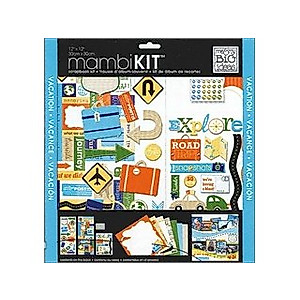 me & my BIG ideas Scrapbook Page Kit, Explore Road Trip, 12-Inch by 12-Inch