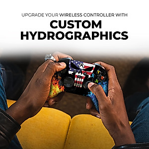 DreamController Americcan Warrior Skull Custom X-box Controller Wireless compatible with X-box One/X-box Series X/S Proudly Customized in USA with Permanent HYDRO-DIP Printing (NOT JUST A SKIN)