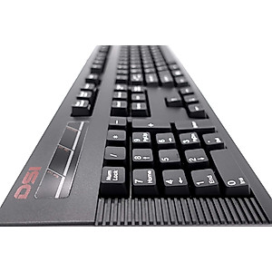 DSI Left Handed Mechanical Keyboard with Genuine Cherry MX Red Switches KB-DS-8861XPU-B-V3-USA