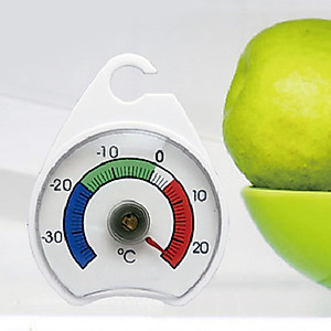 UPKOCH Refrigerator Thermometer -30~30°C/-20~80°F Fridge Large Dial Analog Thermometer with Red Indicator for Freezer Cooler Home Kitchen Restaurants