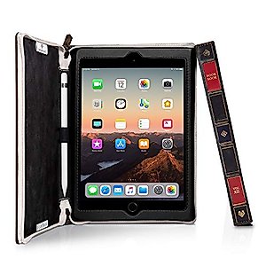 Twelve South BookBook Case for iPad Mini 5 | Hardback Leather Cover with Multi-Angle Viewing and Apple Pencil Slot (Brown)