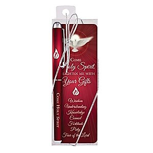 Come Holy Spirit Confirmation Pen and Bookmark Gift Set, 5 1/2 Inch