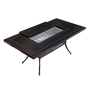 Outdoor Barbecue Table Courtyard Garden Terrace Cast Aluminum Leisure Furniture Household Smokeless Barbecue Table (Size : 162x90x73cm)