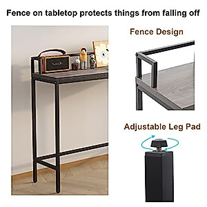 Yusong 47" Long Sofa Table, Narrow Console Table Behind Couch, Tall Bar Tables Enterway Table, Small Skinny Foyer Table for Living Room Home Office Bar, Grey