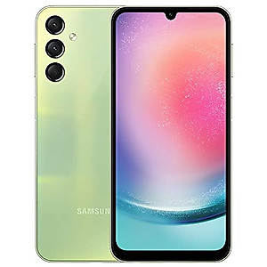 SAMSUNG Galaxy A24 4G LTE (128GB + 4GB) Unlocked Worldwide Latin Version (Only T-Mobile/Mint/Metro USA Market) 6.5" 50MP Triple Camera + (w/Fast 25w Wall Dual Charger) (Green)