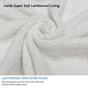 Mermaid Tail Sherpa Blanket, Super Soft Warm Comfy Sherpa-Lined Knit Mermaids with Non-slip Neck Strap, for Girls Women Adults Teens Birthday Blue