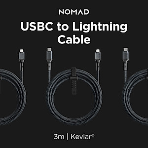 NOMAD Lightning Cable | 3.0 Meters | USB-C to Lightning