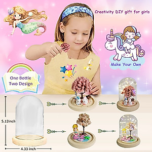 ECOFANO Make Your Own Mermaids Unicorn Night Light Girls Crafts-Unicorn Mermaid Girls Toys, DIY Unicorn Mermaid Gifts for Girls, Kids Arts Crafts Kit Gifts for 5 6 7 8 Years Old Girls