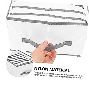 Cabilock 3pcs Clothes Storage Box Folding Wardrobe Clear Drawer Clothes Storage Boxes Socks Organizer Clothing Organizer Drawer Organizer Washable Drawer Dividers Clothes Organizer Box